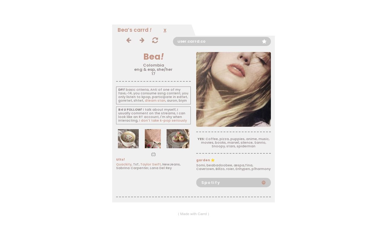 bea card